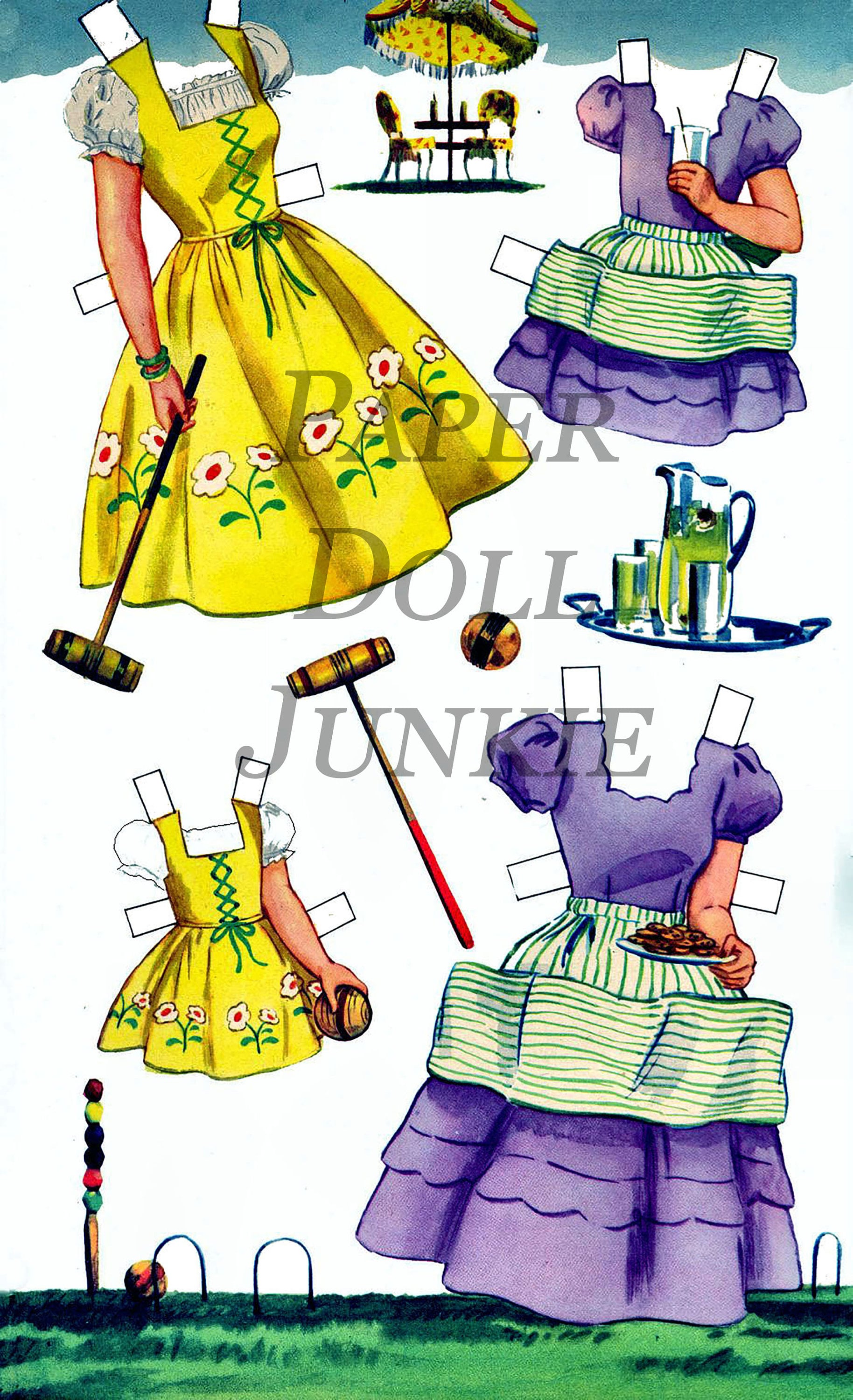 Retro 1952 Paper Dolls Look Alike Paper Dolls Instant Download Mother ...
