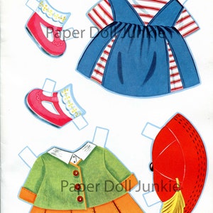 Vintage 1966 Paper Doll, My Big Dolly, Little Girl Clip Art, Instant ...