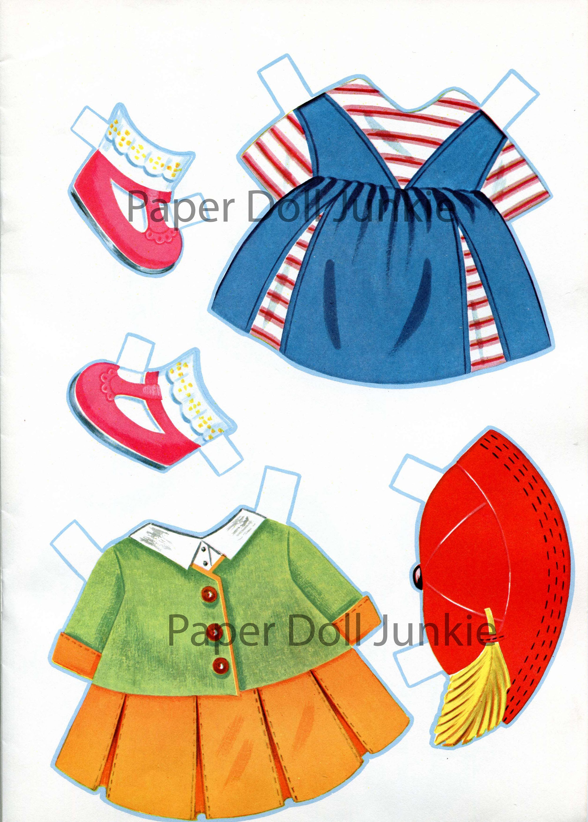 Vintage 1966 Paper Doll My Big Dolly Little Girl Clip Art - Etsy