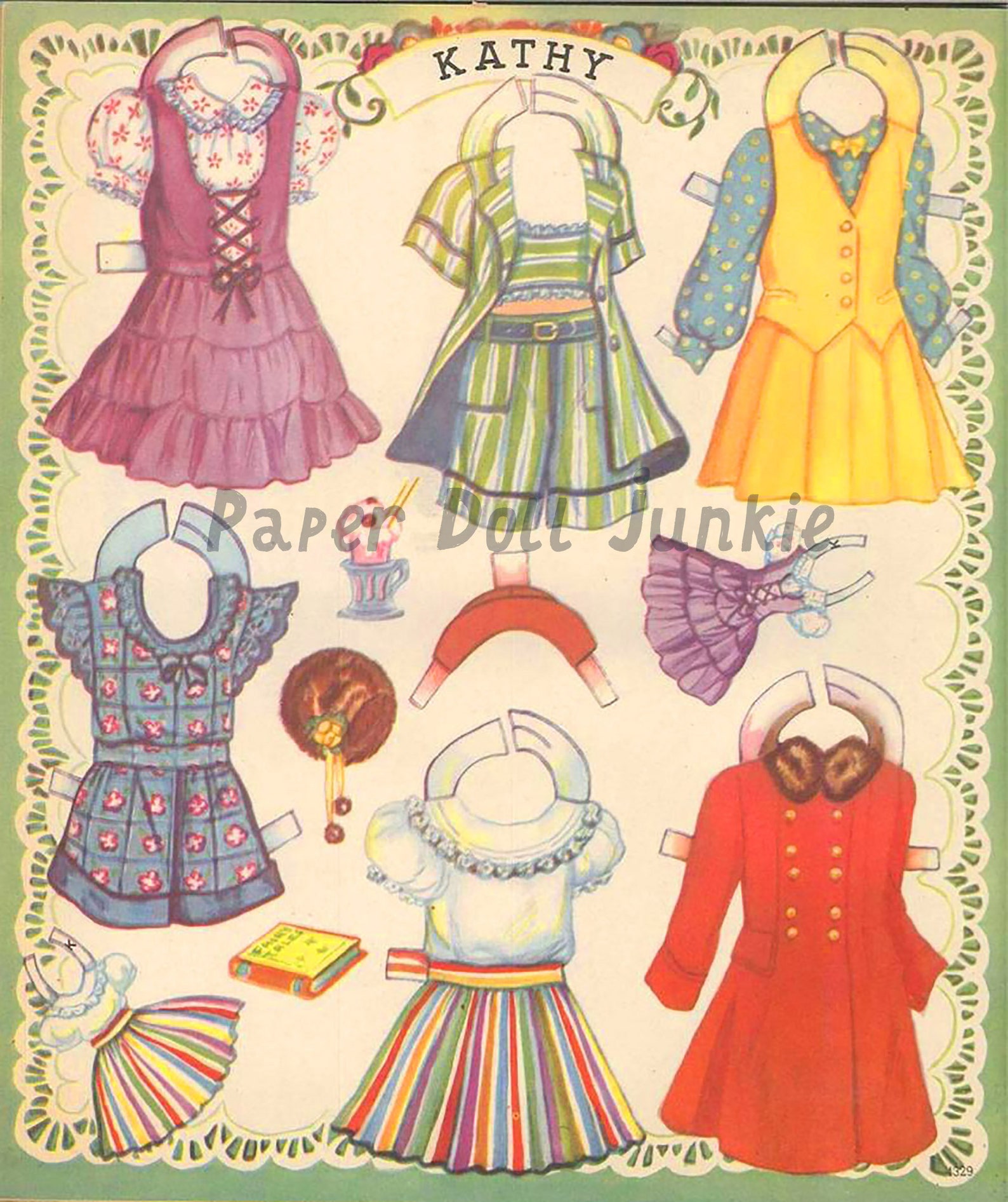1950s Vintage Paper Dolls - Instant Download Paper Dolls - Little Girls ...