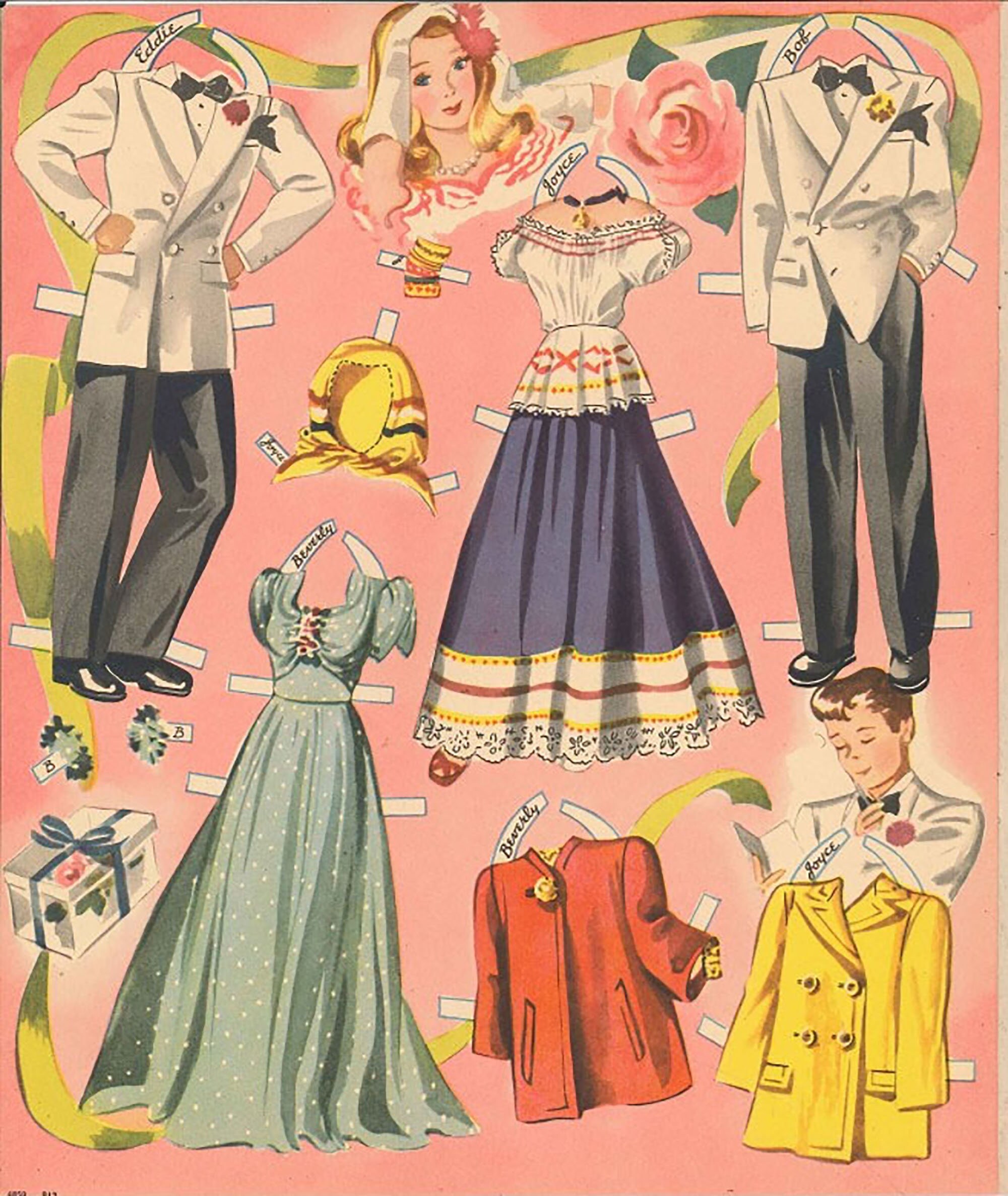 Vintage Paper Dolls 1944 Paper Dolls First Date Paper Dolls Teenage ...