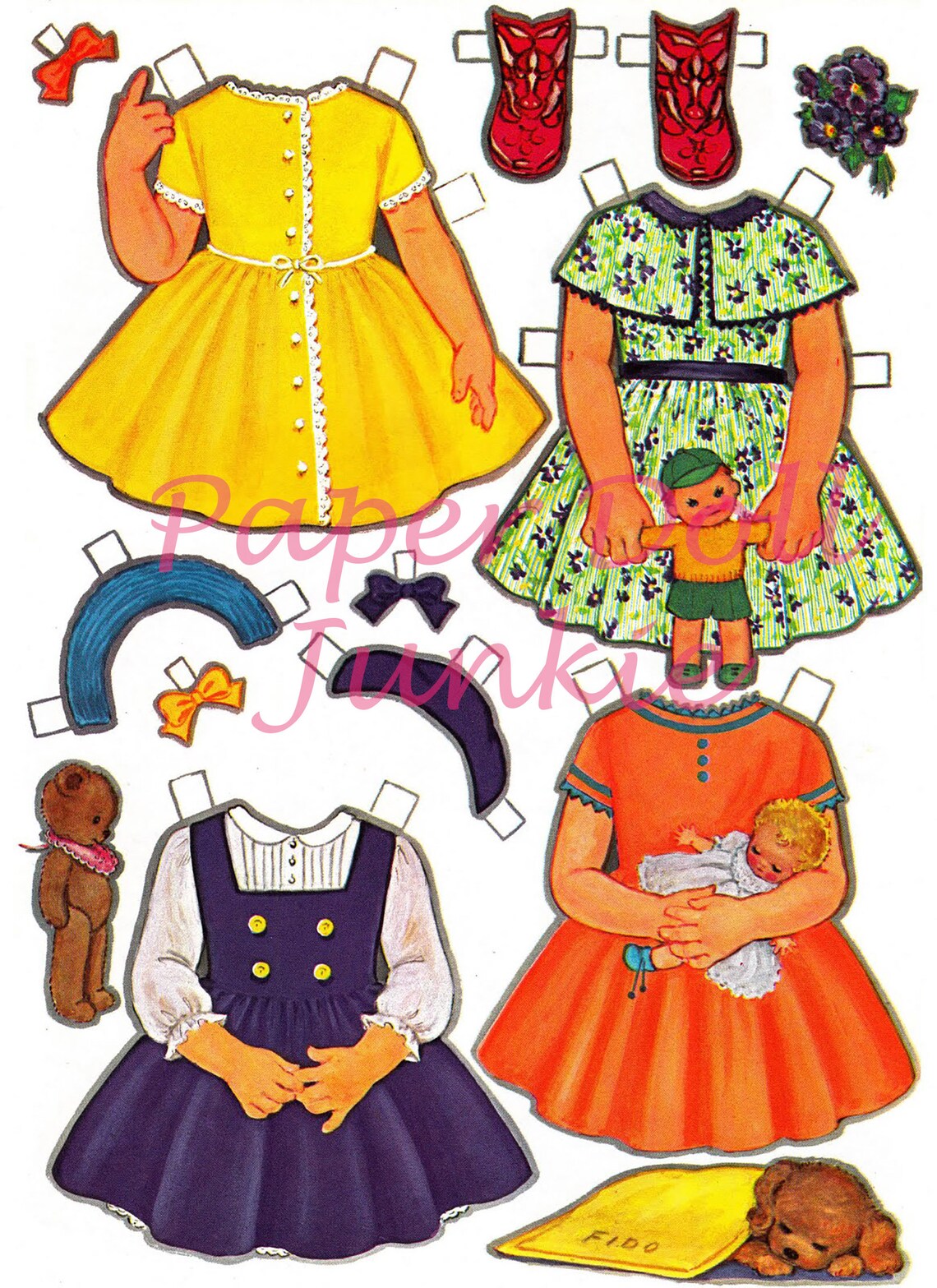 1967 Paper Dolls - Vicky Has a Closet Full of New Clothes, Vintage ...