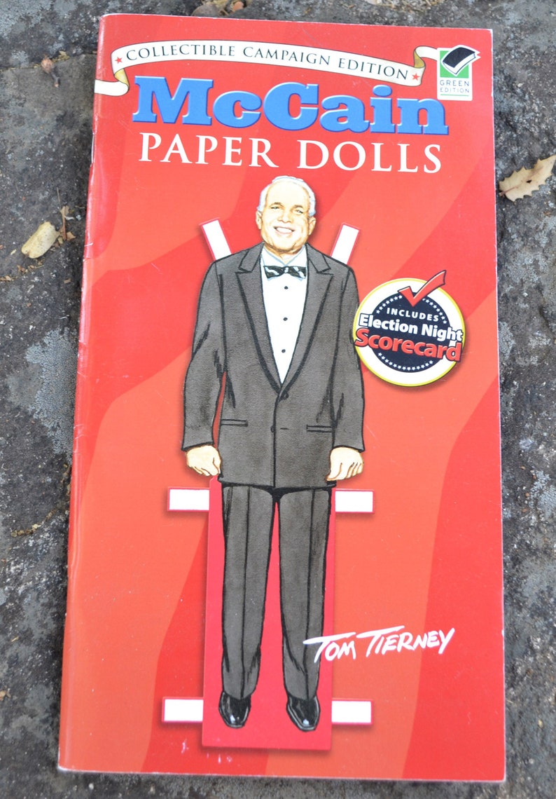 Mccain Paper Dolls Collectible Campaign Edition Tom | Etsy