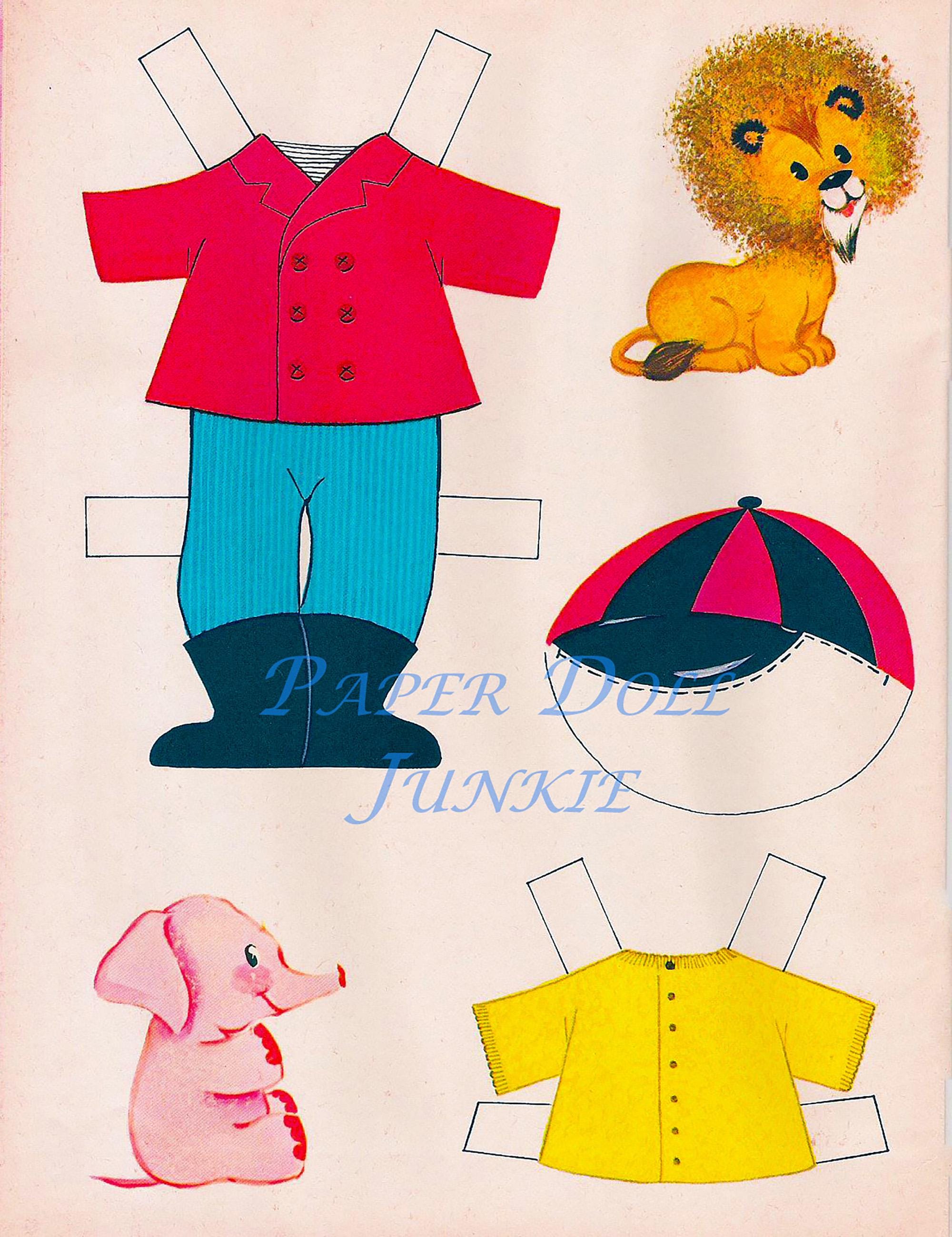 Vintage Paper Dolls Rag Doll Clip Art Kitschy Buttons and Billy 1963 ...