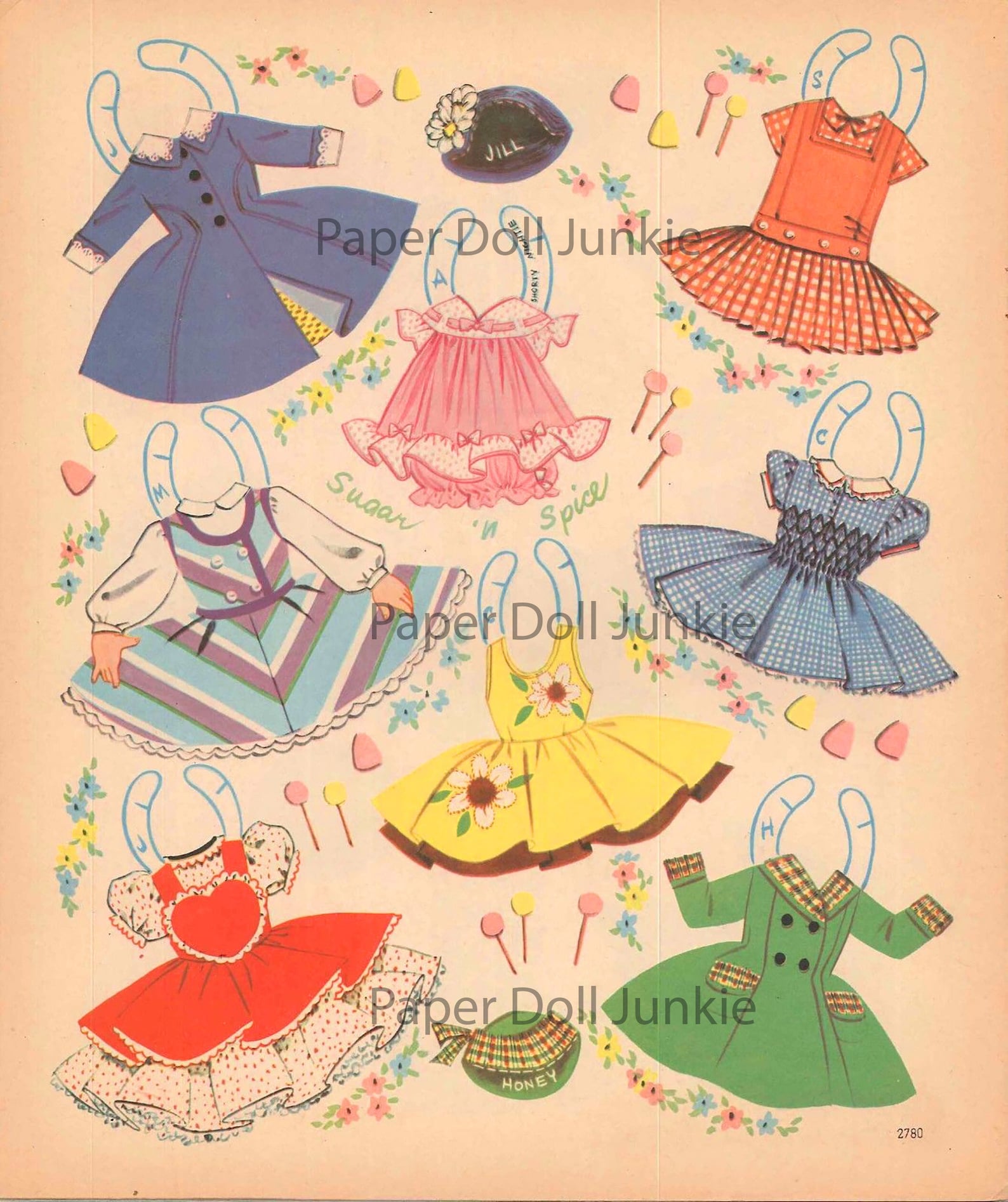 Vintage Paper Dolls 1959 Retro Paper Dolls Instant - Etsy