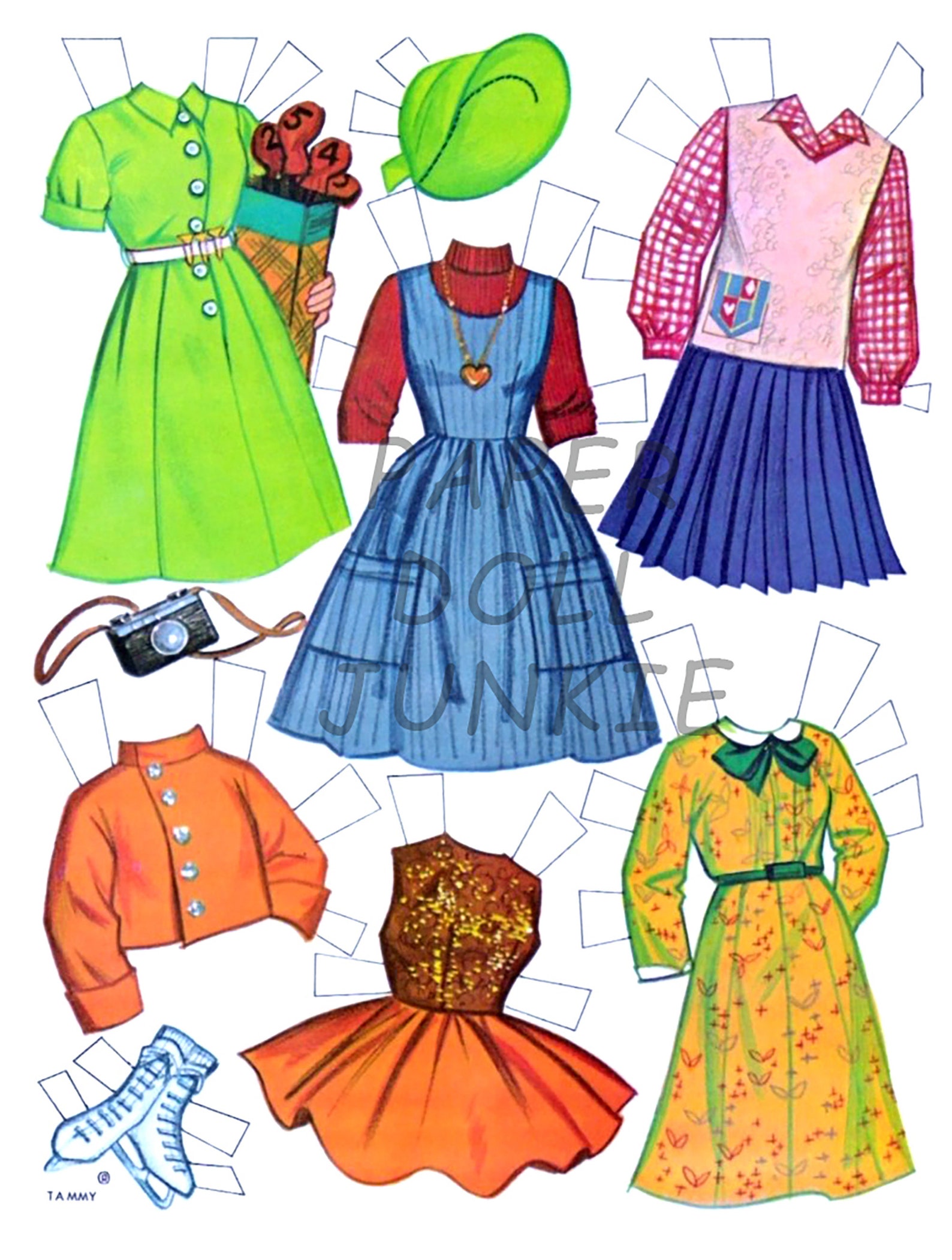 1963 Vintage Tammy Paper Dolls Instant Download Printable Digital Retro ...