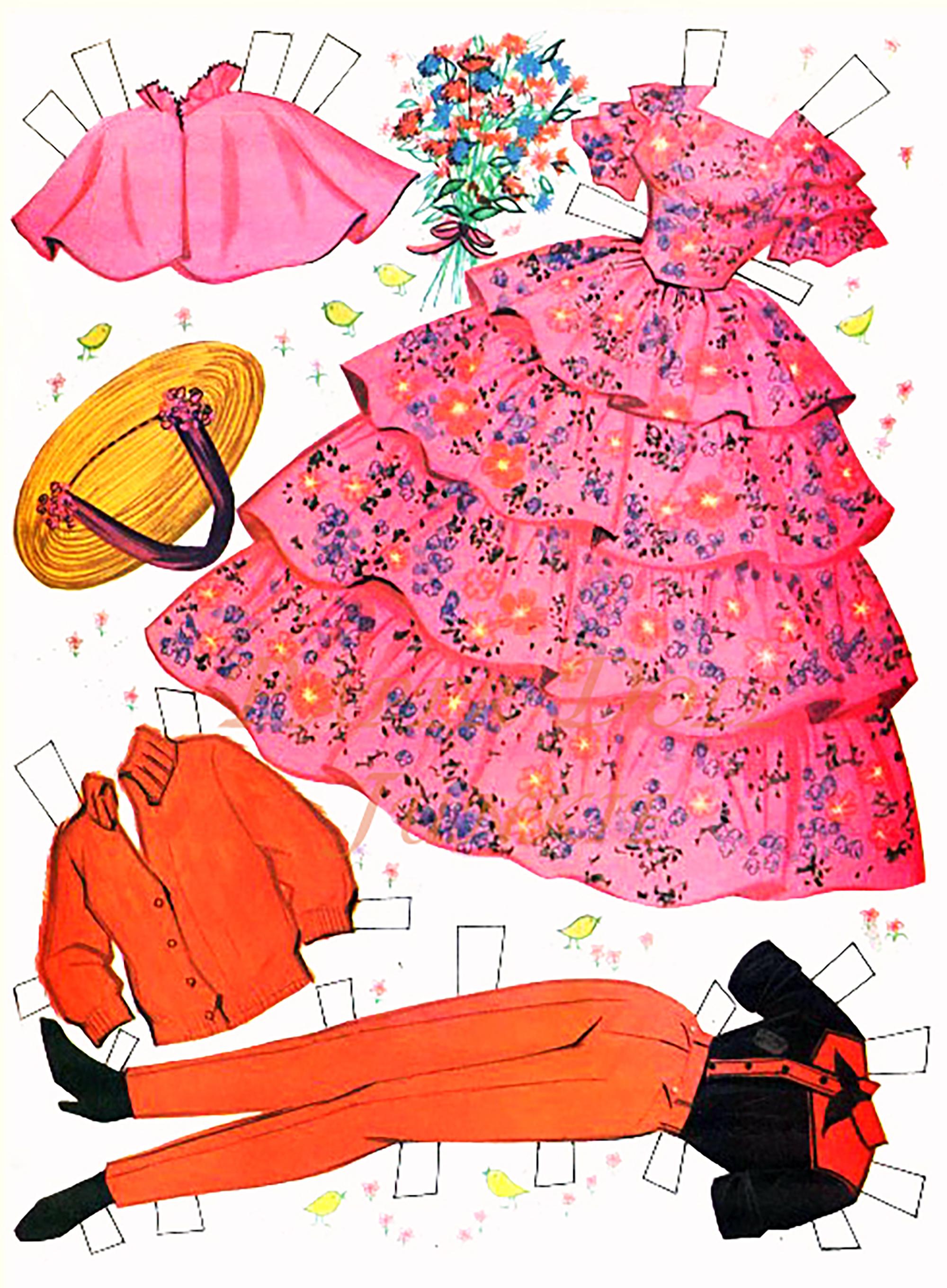 1960s Vintage Paper Doll Elly May Beverly Hillbillies Retro TV Clip Art ...