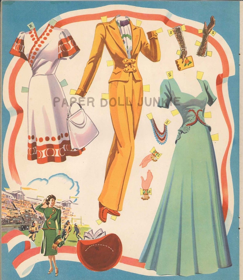 Vintage 1940s Paper Dolls the Well Dressed Girl PDF - Etsy