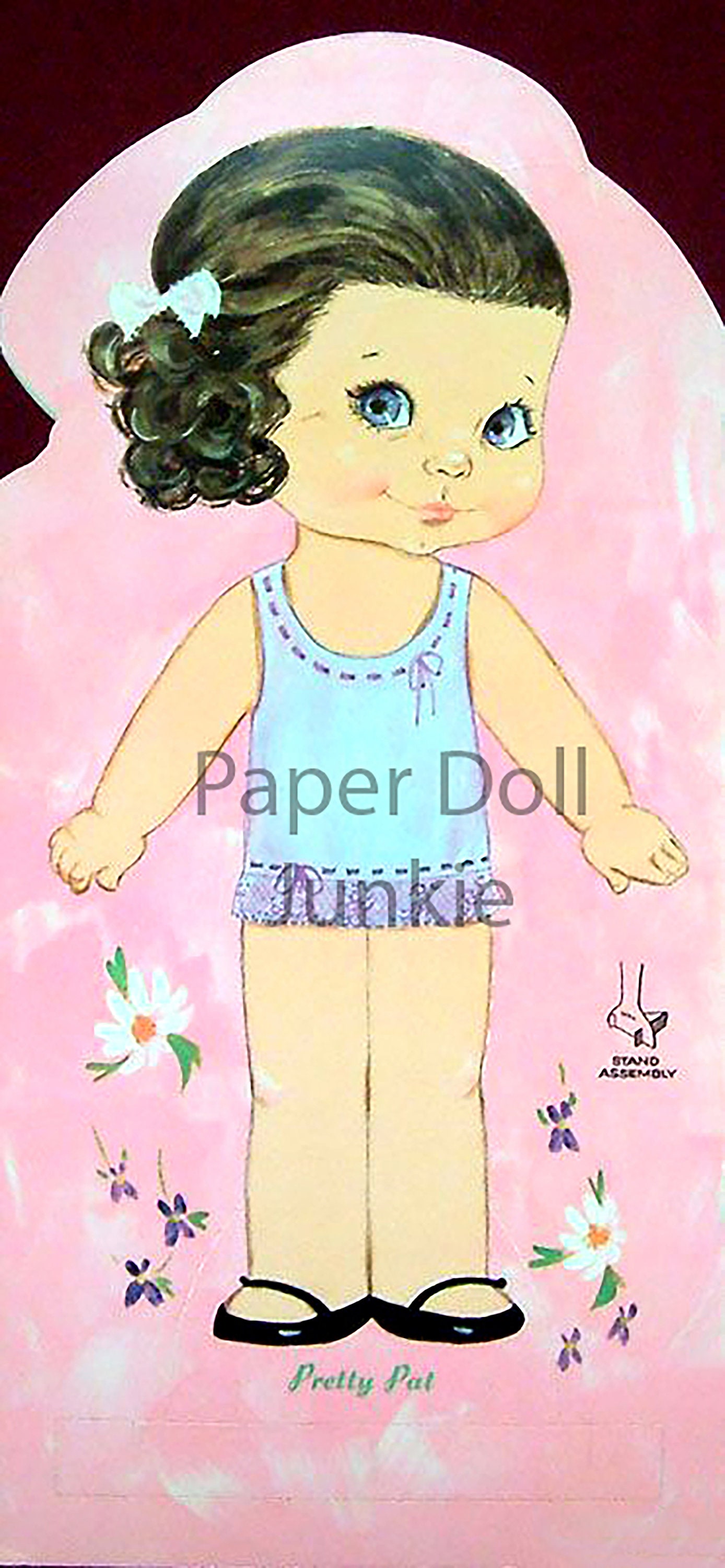 Vintage Paper Doll Printable Pretty Pat 1969 Retro Paper Doll PDF and ...