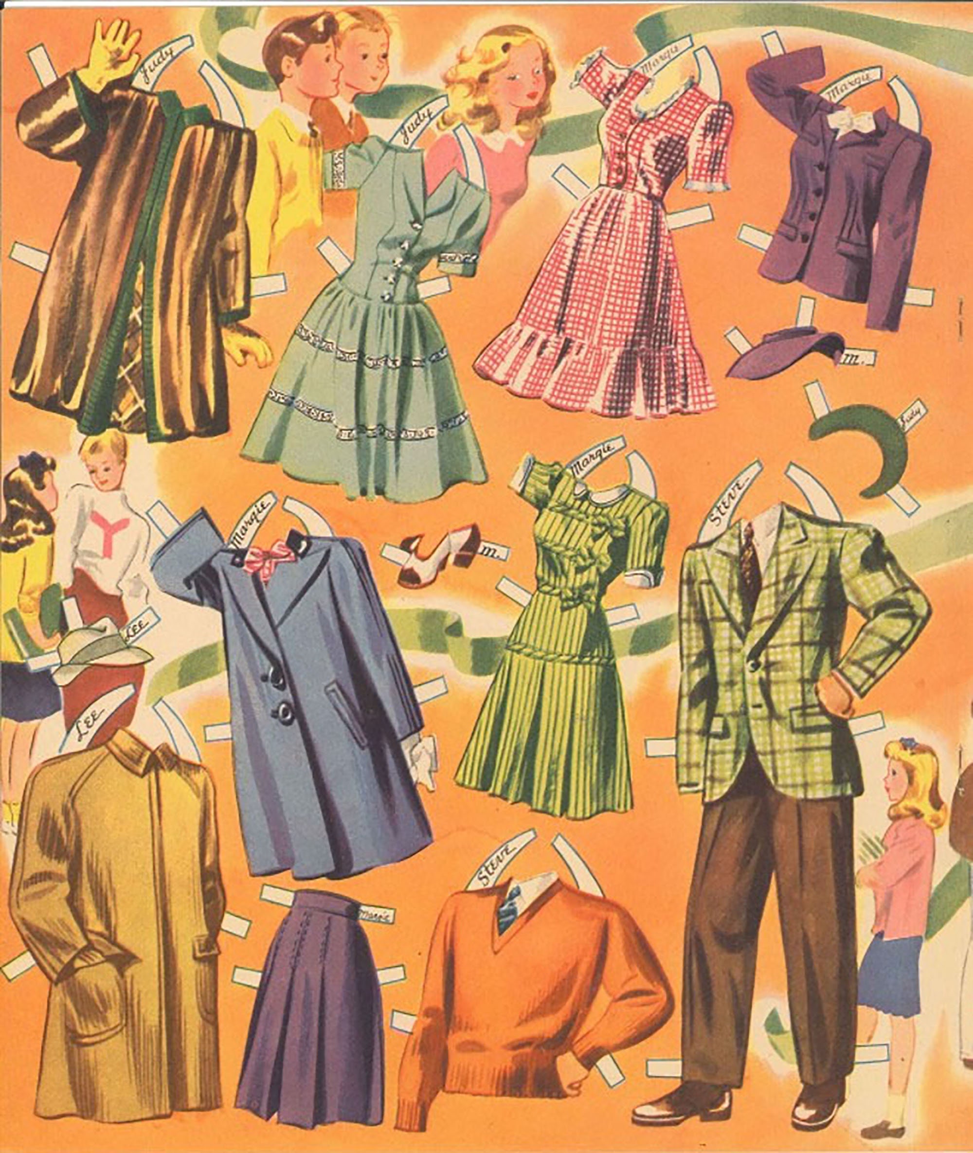 Vintage Paper Dolls 1944 Paper Dolls First Date Paper Dolls Teenage ...