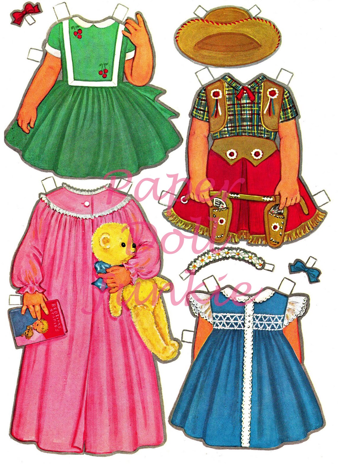1967 Paper Dolls - Vicky Has a Closet Full of New Clothes, Vintage ...