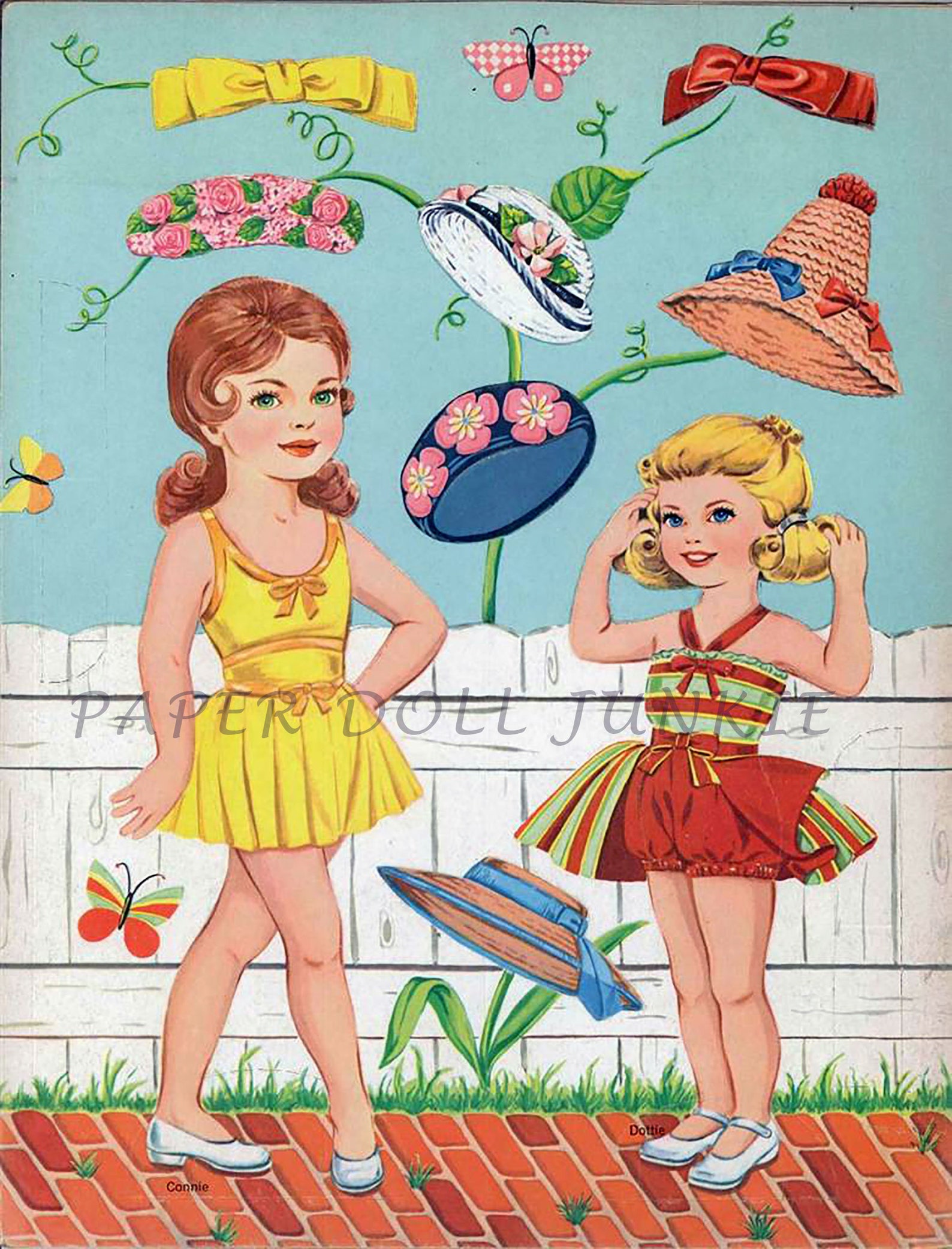 Paper Dolls Printable, Vintage Paper Dolls, Retro Paper Dolls, Little ...