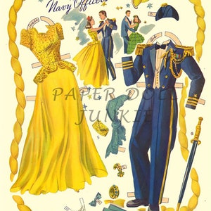 1942 Vintage Paper Dolls Printable, Navy Scouts, WW2 Clip Art, Instant ...
