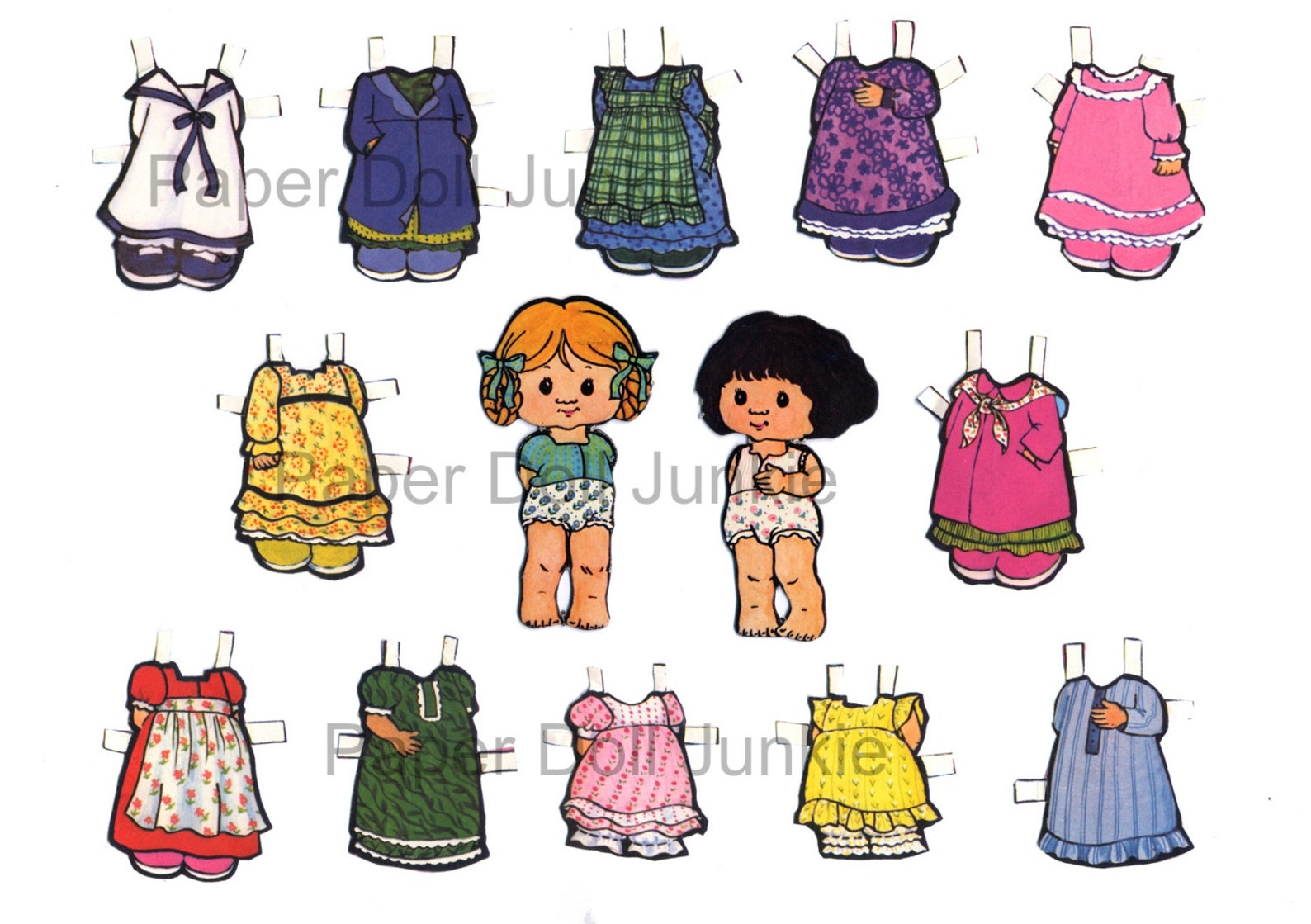 Digital Download Printable Paper Dolls Vintage Paper Dolls Tiny Paper ...