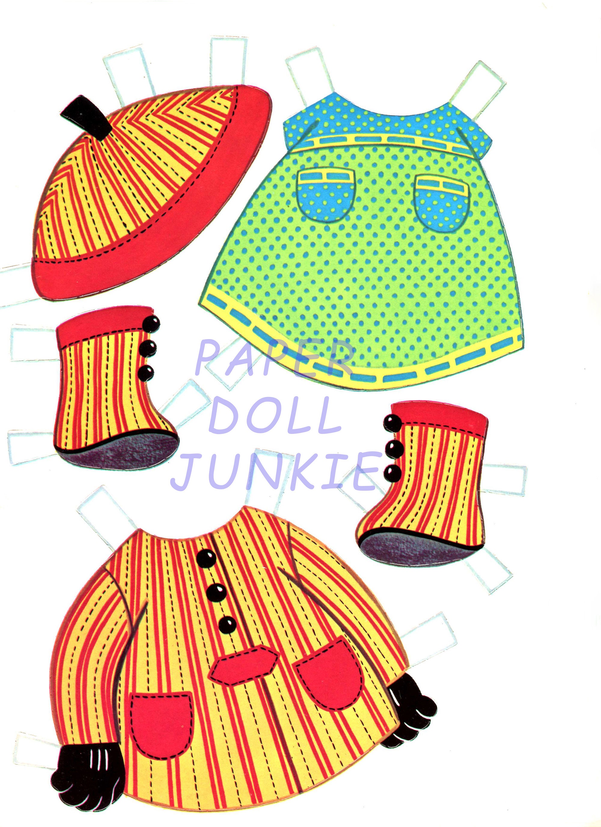 Dotty Paper Doll Vintage Printable Clip Art Adorable Doll 1968 Digital ...