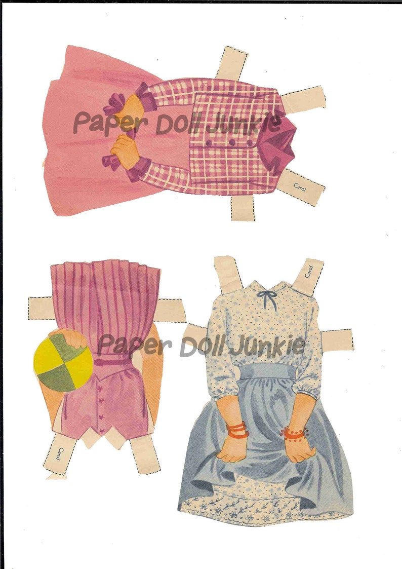 28 Pages PDF Printable Paper Dolls and Clothes - 4 Dolls Plus 79 ...