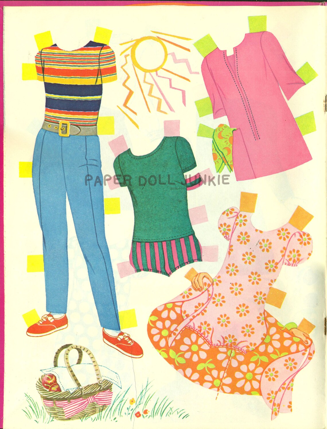 1968 Paper Doll Teen Model Paper Doll Retro Paper Doll - Etsy