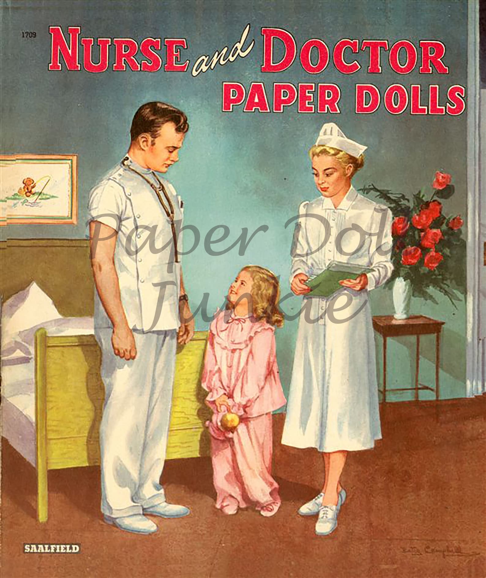 Nurse and Doctor Paper Dolls, Vintage Paper Dolls, Printable Paper ...