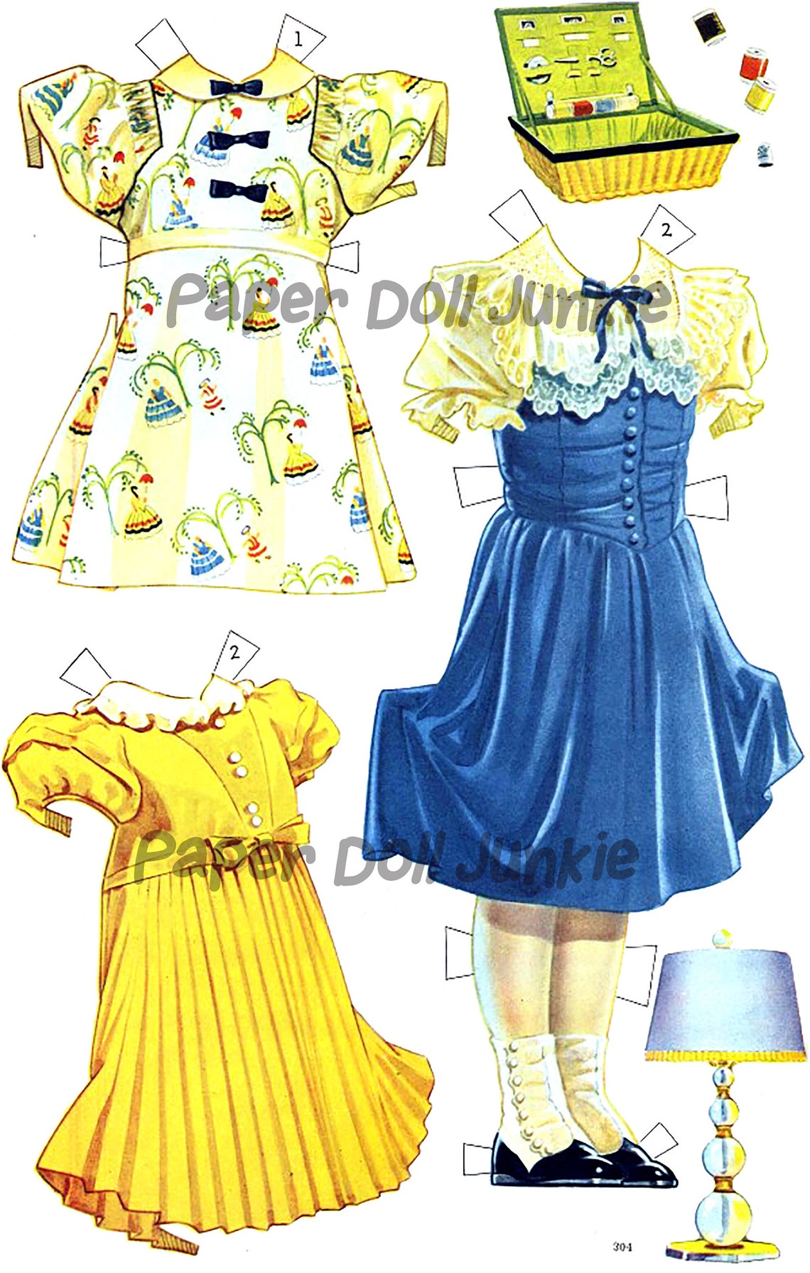 Kelly Sisters Vintage Paper Dolls Instant Download PDF Printable File ...