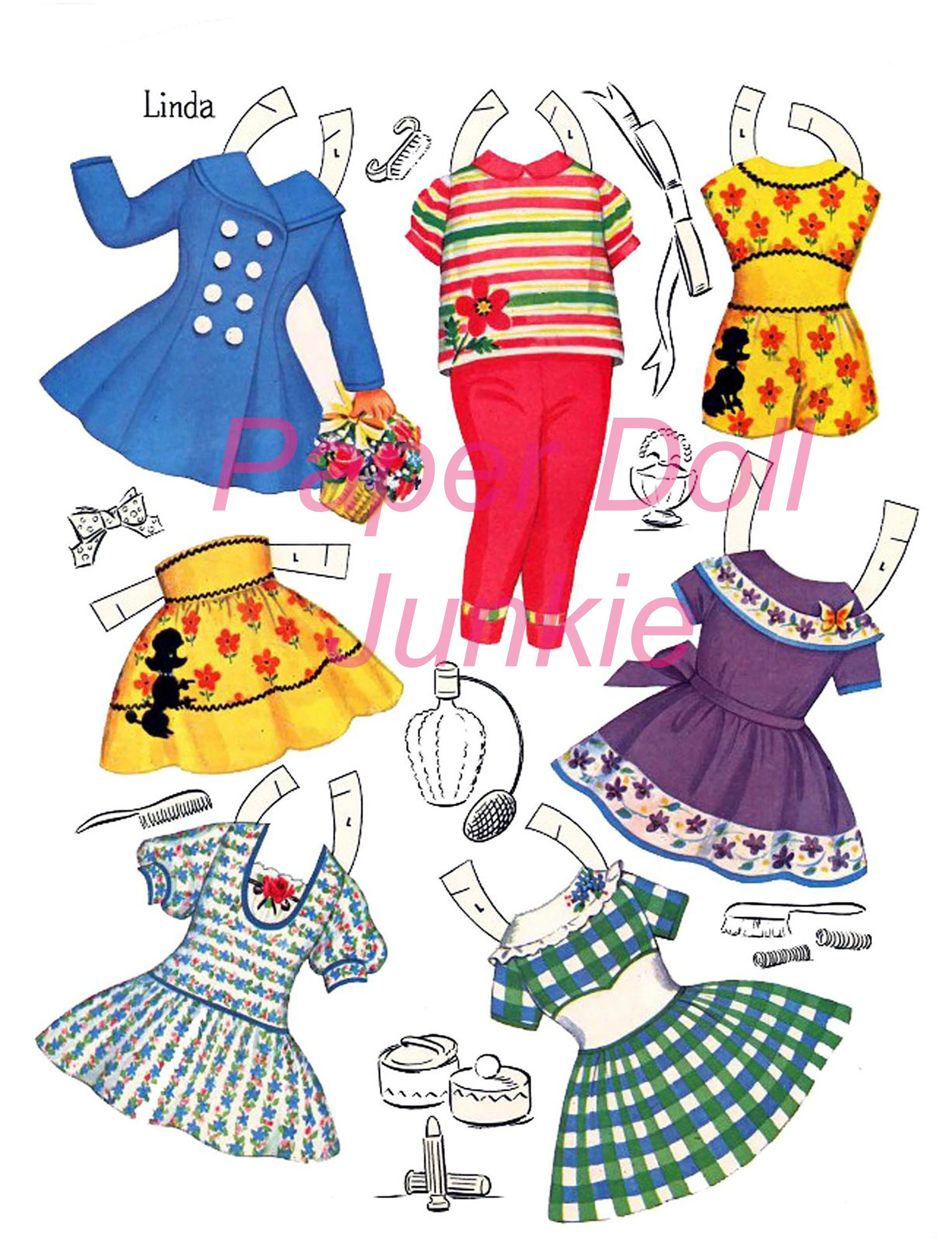 Vintage Paper Dolls Little Models Paper Dolls Instant - Etsy