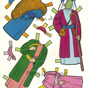 Bible Children Paper Dolls, Vintage Paper Doll Printables - Etsy