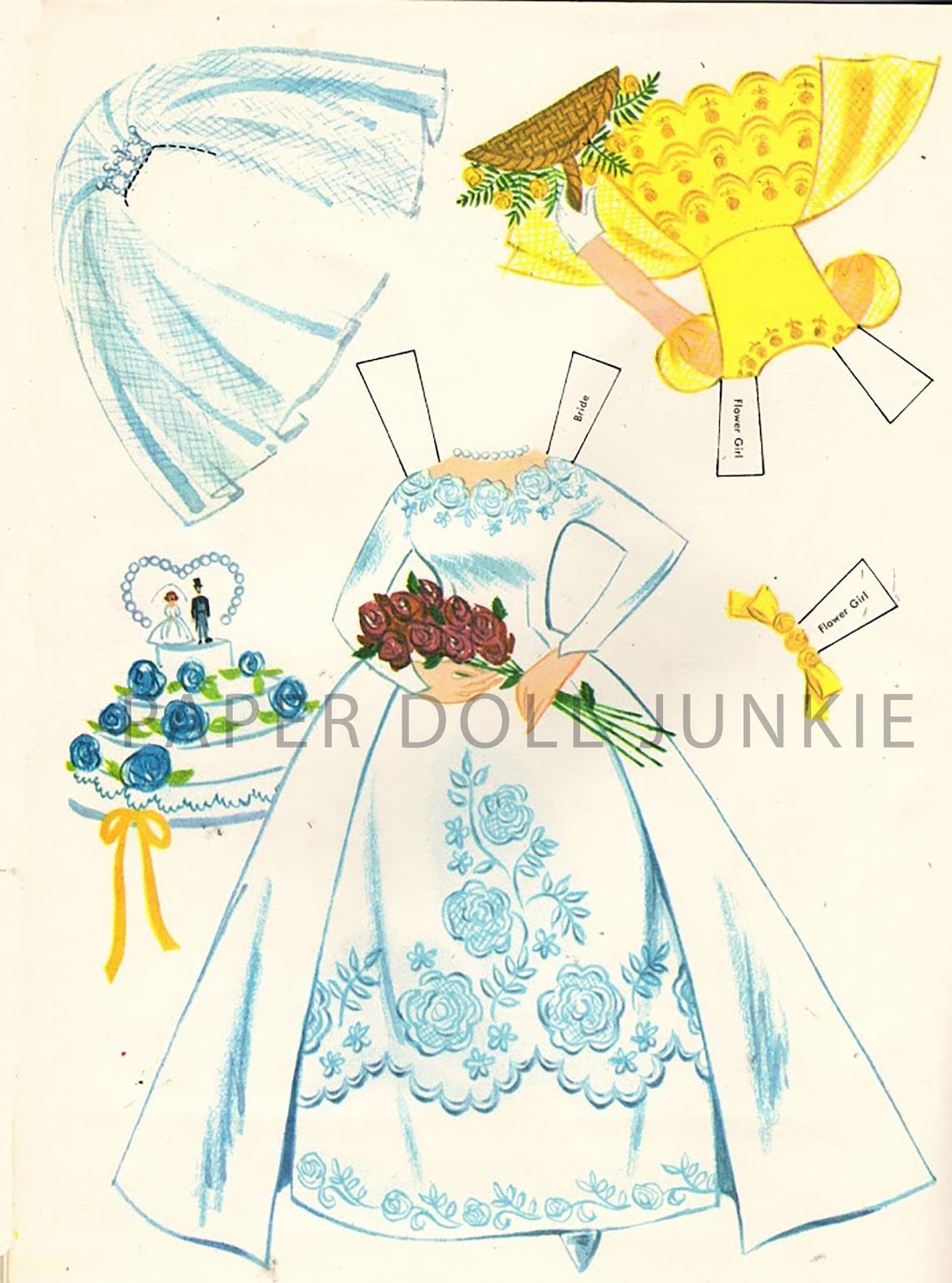 1963 Vintage Bride Paper Dolls Bridal Doll Book Watkins | Etsy