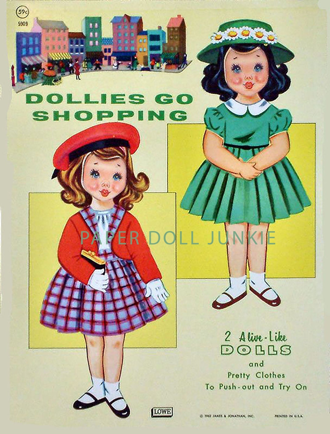 Retro Paper Dolls Instant Download - Printable Paper Dolls - 1962 ...
