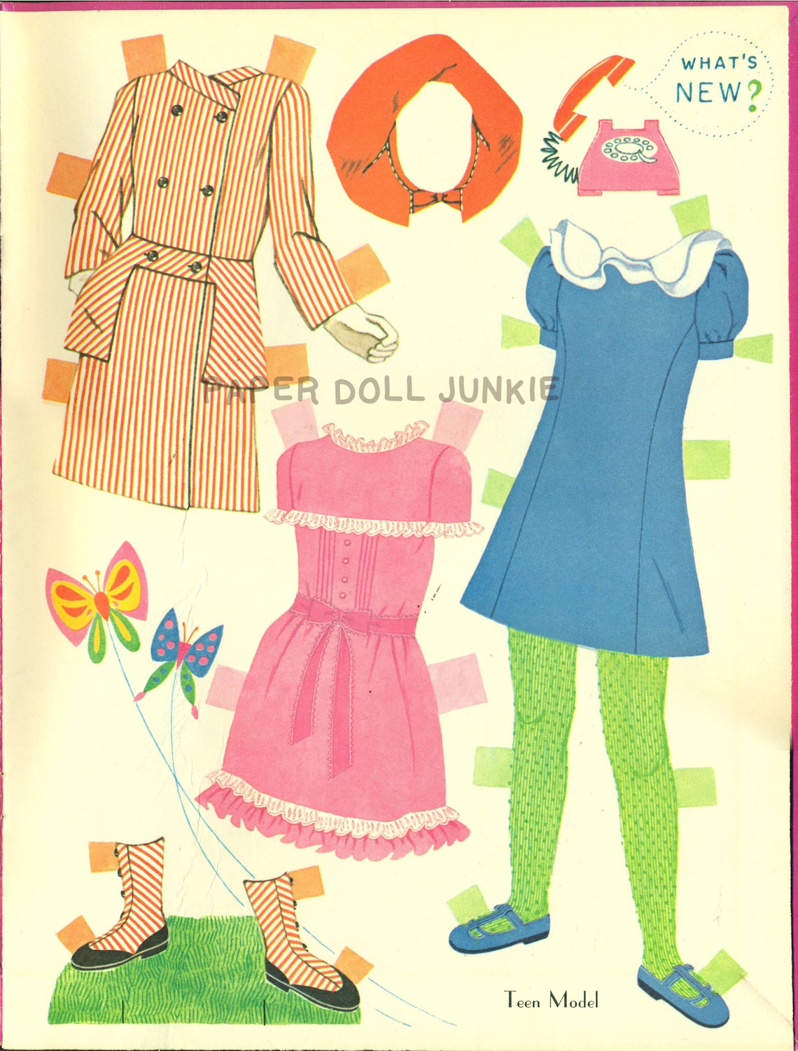 1968 Paper Doll Teen Model Paper Doll Retro Paper Doll - Etsy
