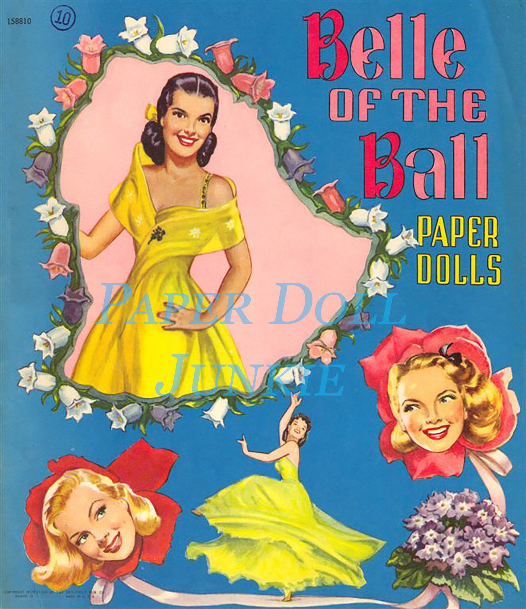 Belle of the Ball Paper Dolls Vintage Paper Dolls Instant Download ...