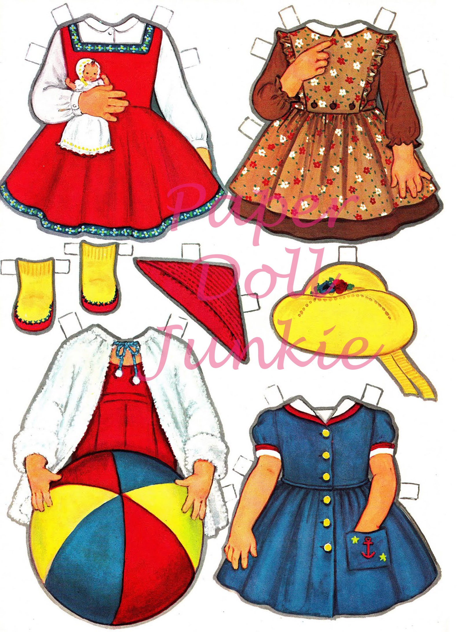 1967 Paper Dolls - Vicky Has a Closet Full of New Clothes, Vintage ...