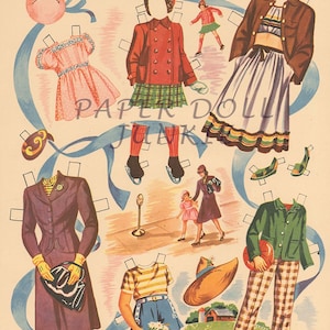 Paper Dolls Printable, Digital Paper Dolls, Mother, Dad and Us Kids ...