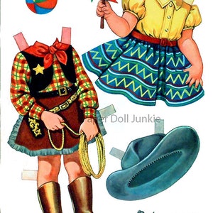 Vintage Paper Doll, Anne, Little Girl Clip Art, Instant Download PDF ...