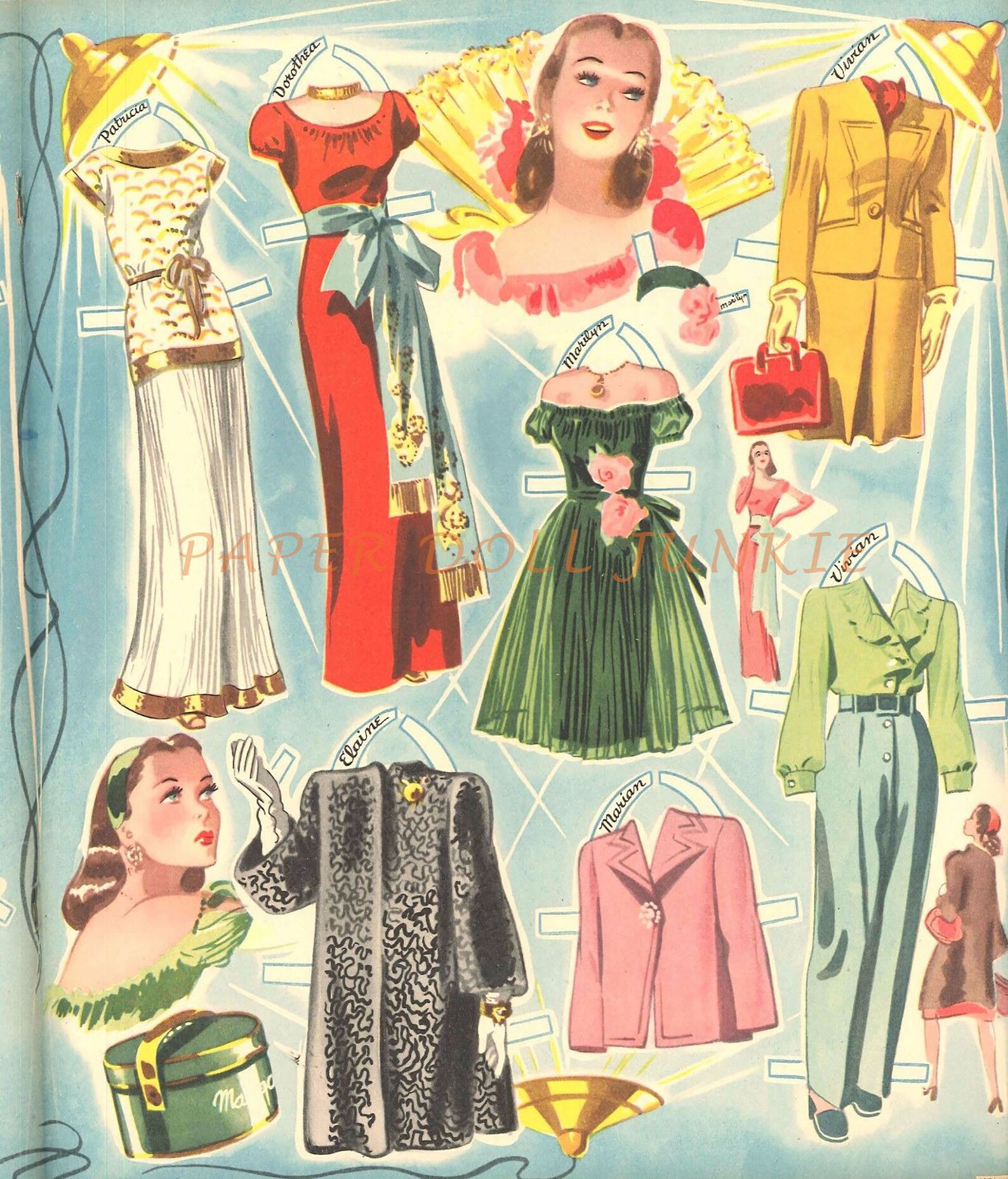 Magazine Cover Girls Paper Dolls 1940s Paper Dolls - Etsy