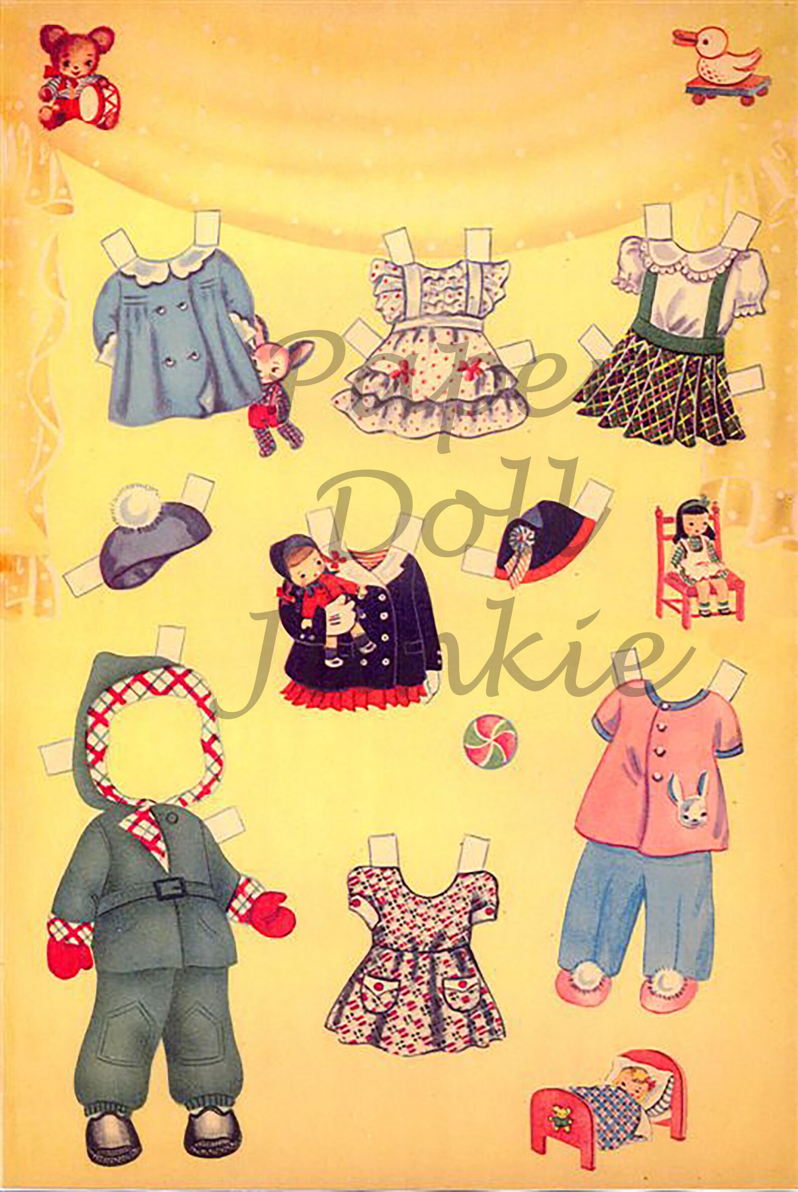 Vintage Paper Dolls Doll House Paper Dolls Instant Download - Etsy