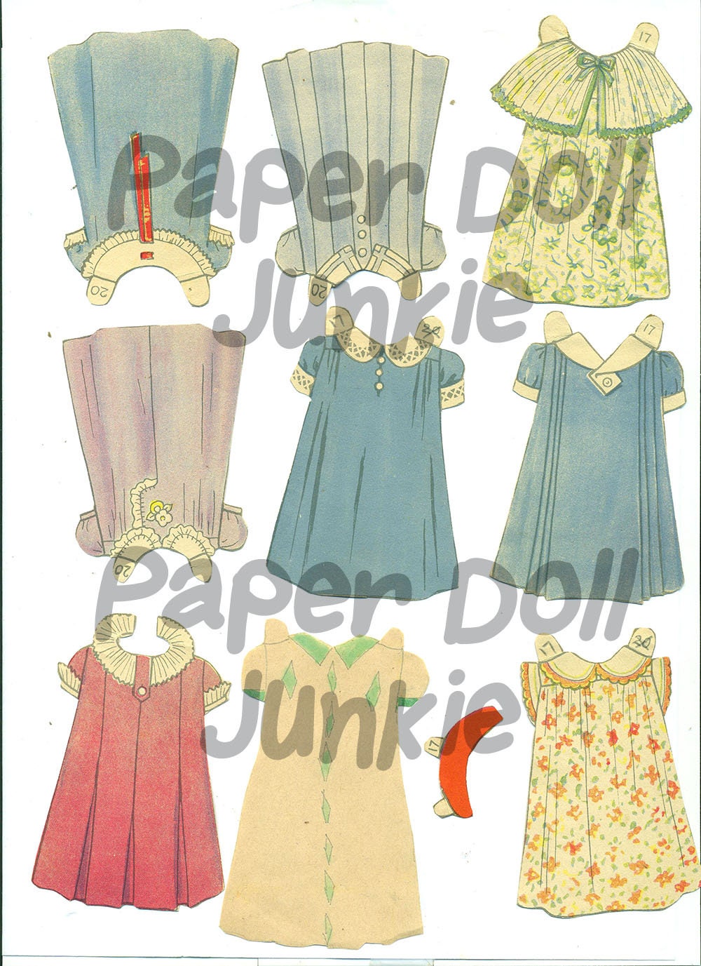 Huge Printable Set of 25 Vintage Paper Dolls and Clothes Adorable ...