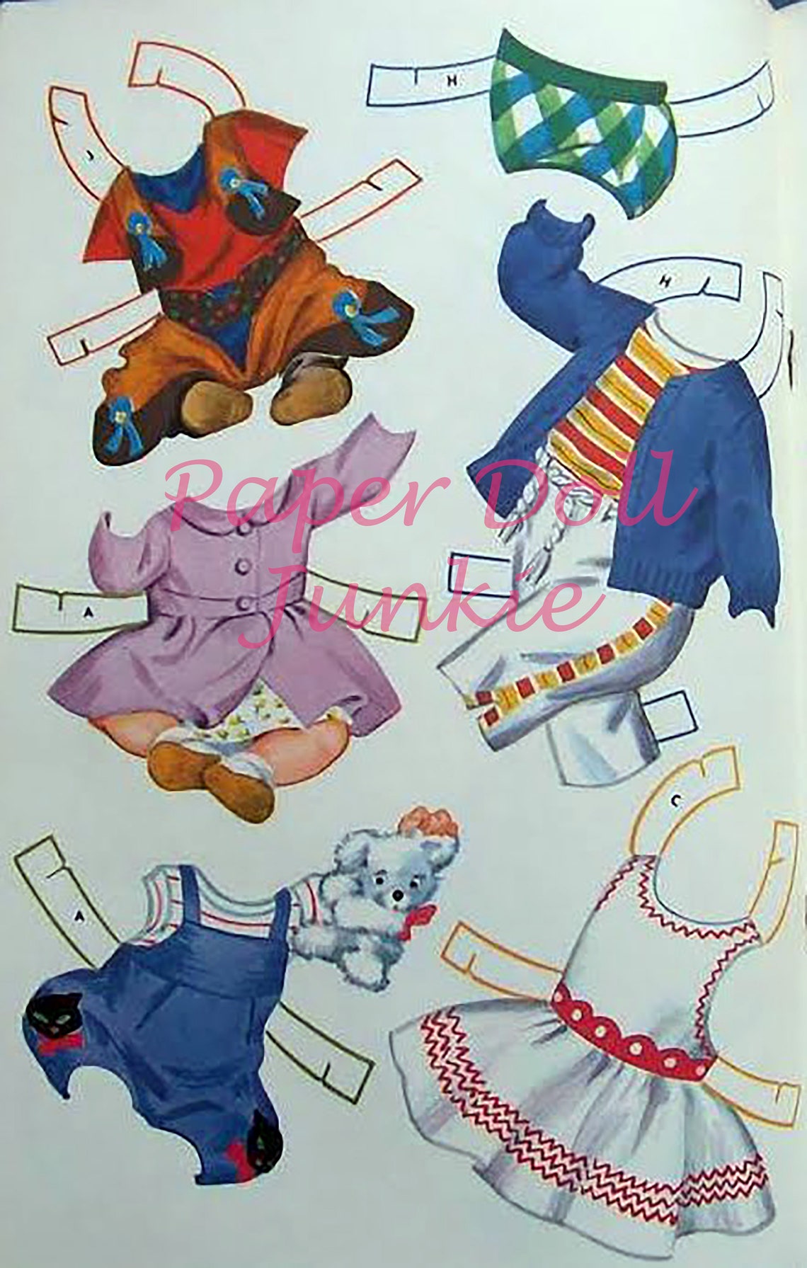 Vintage Paper Dolls Printable Paper Dolls Baby Paper Dolls - Etsy