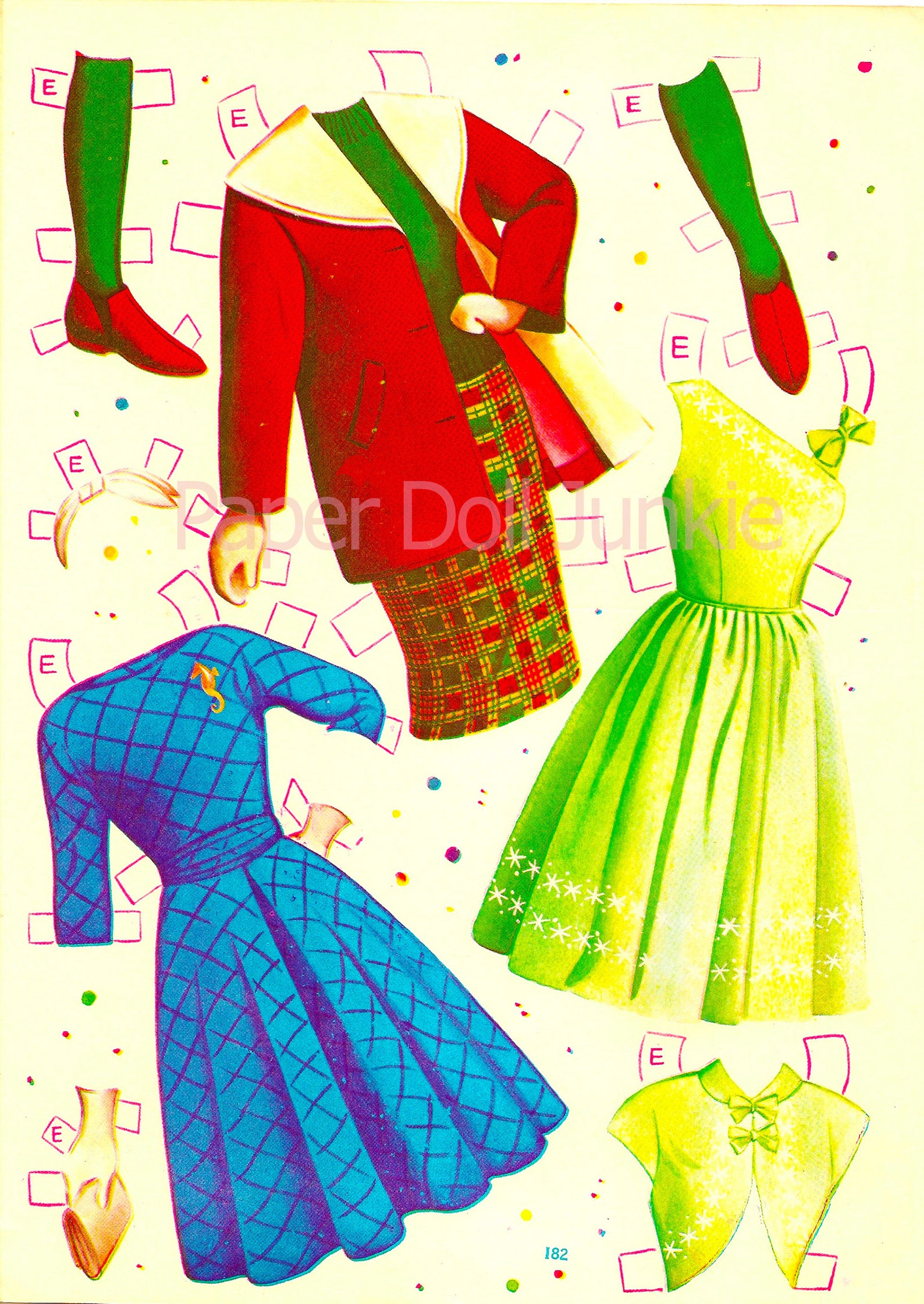1950s Vintage Paper Dolls, Printable Paper Dolls, Instant Download ...