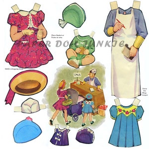 Little Mother Vintage Paper Dolls PDF Printable, JPEG, Children Clip ...