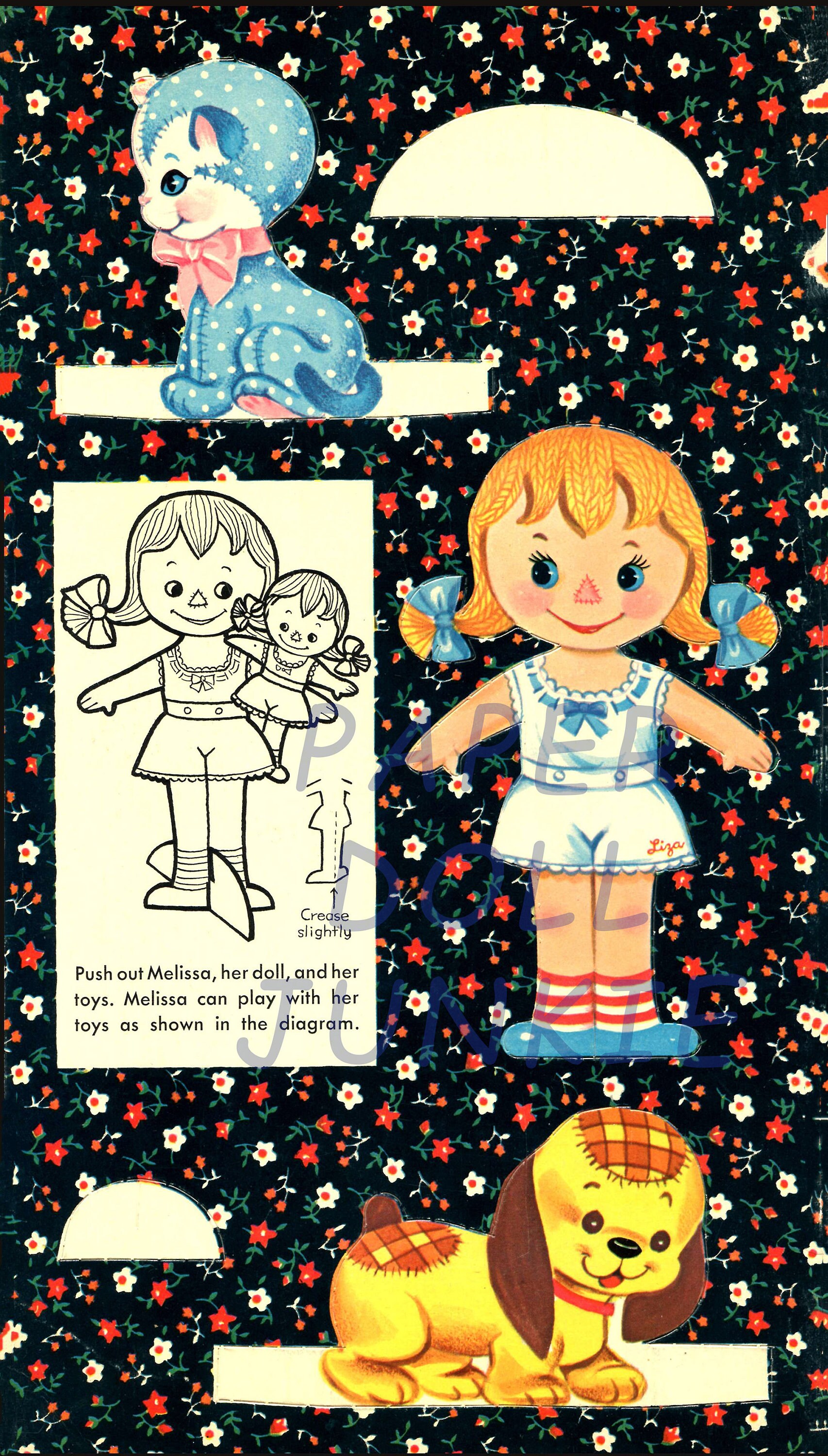 Vintage Paper Dolls Clip Art My Doll Melissa 1961 Printable PDF and ...