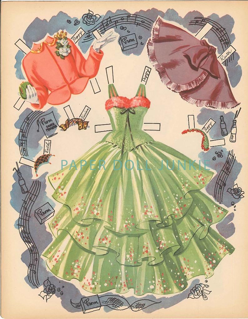 Vintage Paper Dolls 1952 Prom Home Permanent Paper Dolls | Etsy