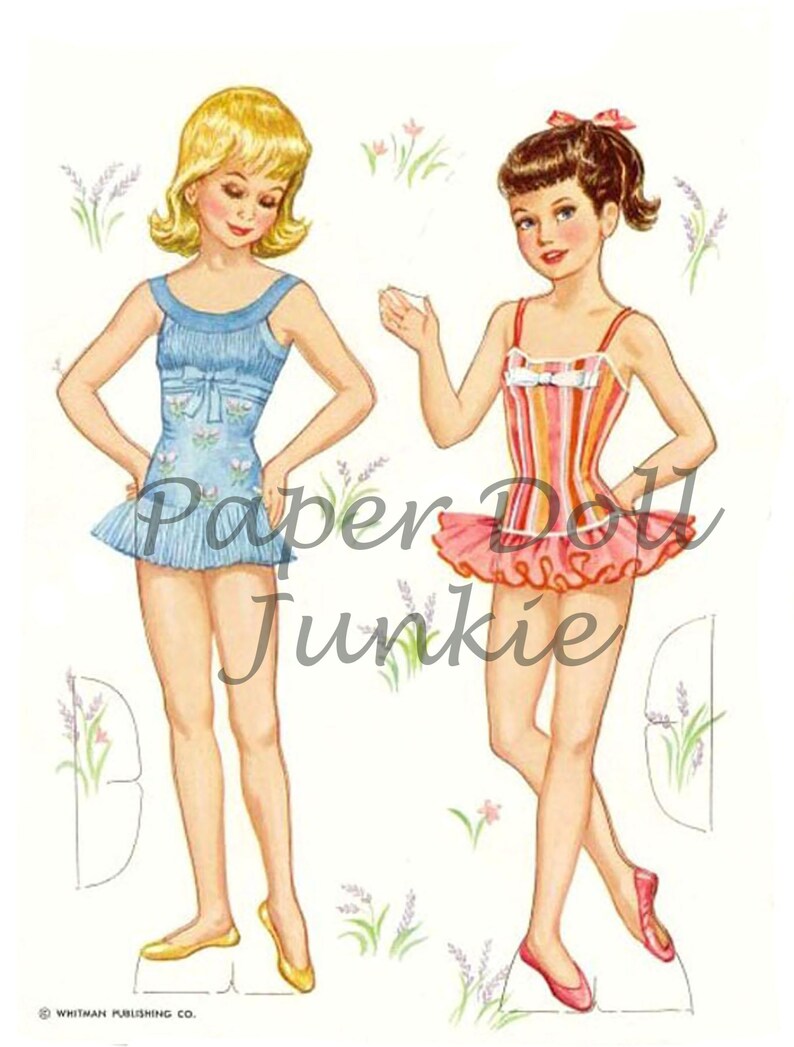 Little Ballerina Paper Dolls Vintage Paper Doll Printables - Etsy