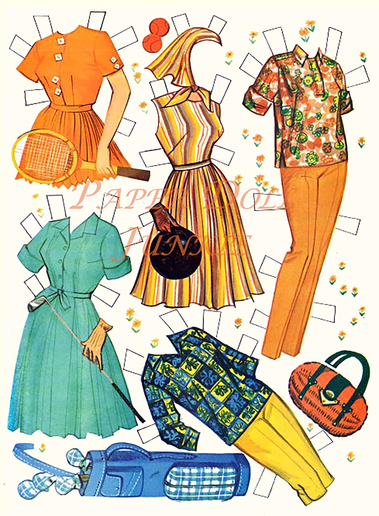 1960s Vintage Paper Doll Elly May Beverly Hillbillies Retro TV Clip Art ...