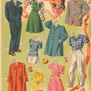 Vintage Paper Dolls - 1944 Paper Dolls - First Date Paper Dolls ...