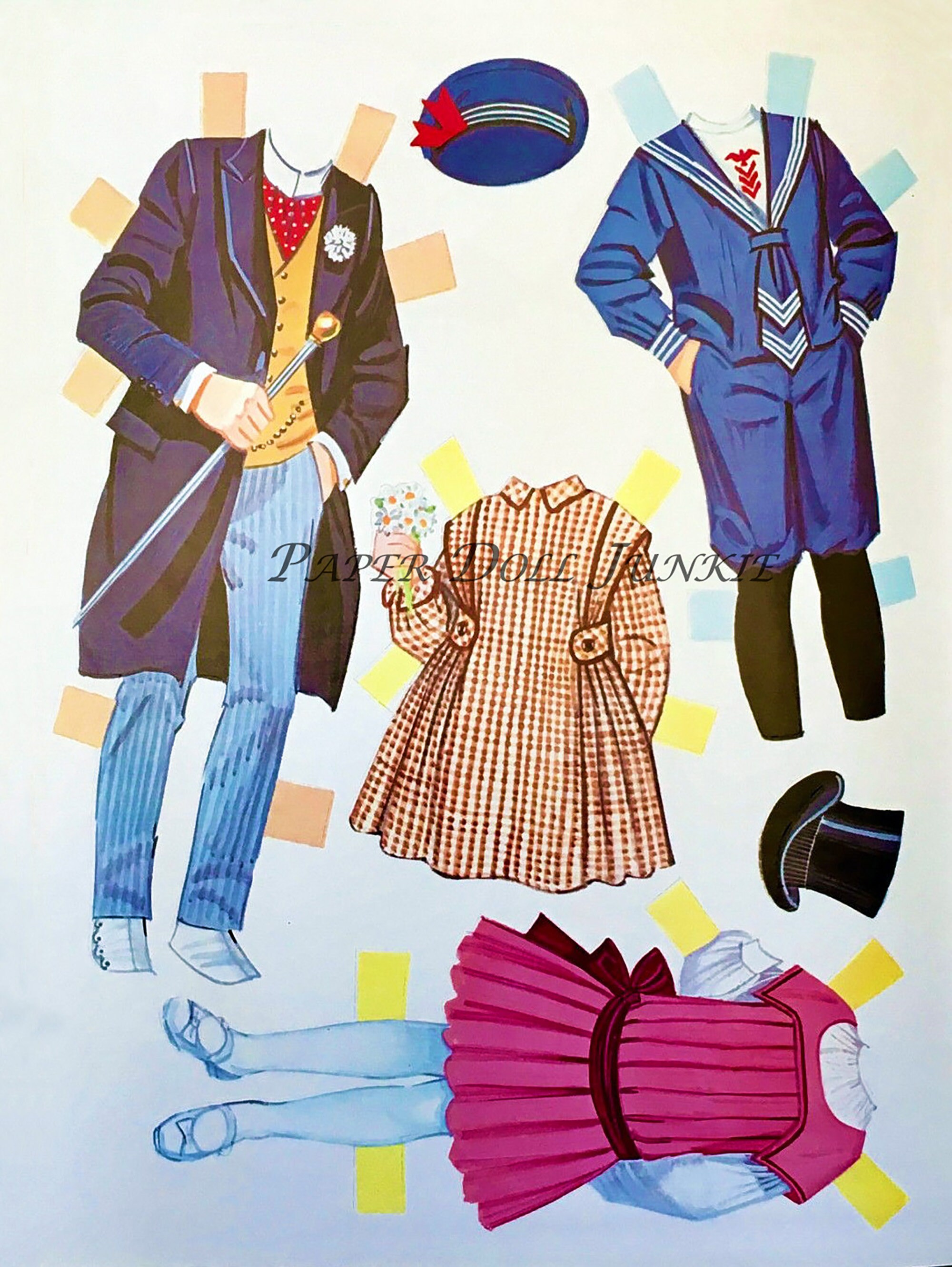Vintage 1968 Chitty Chitty Bang Bang Paper Dolls Printable Instant ...