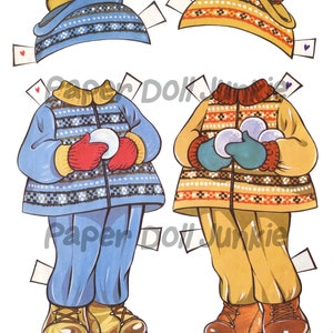 Extra Large Printable Paper Dolls, PNG and PDF Formats Vintage Little ...