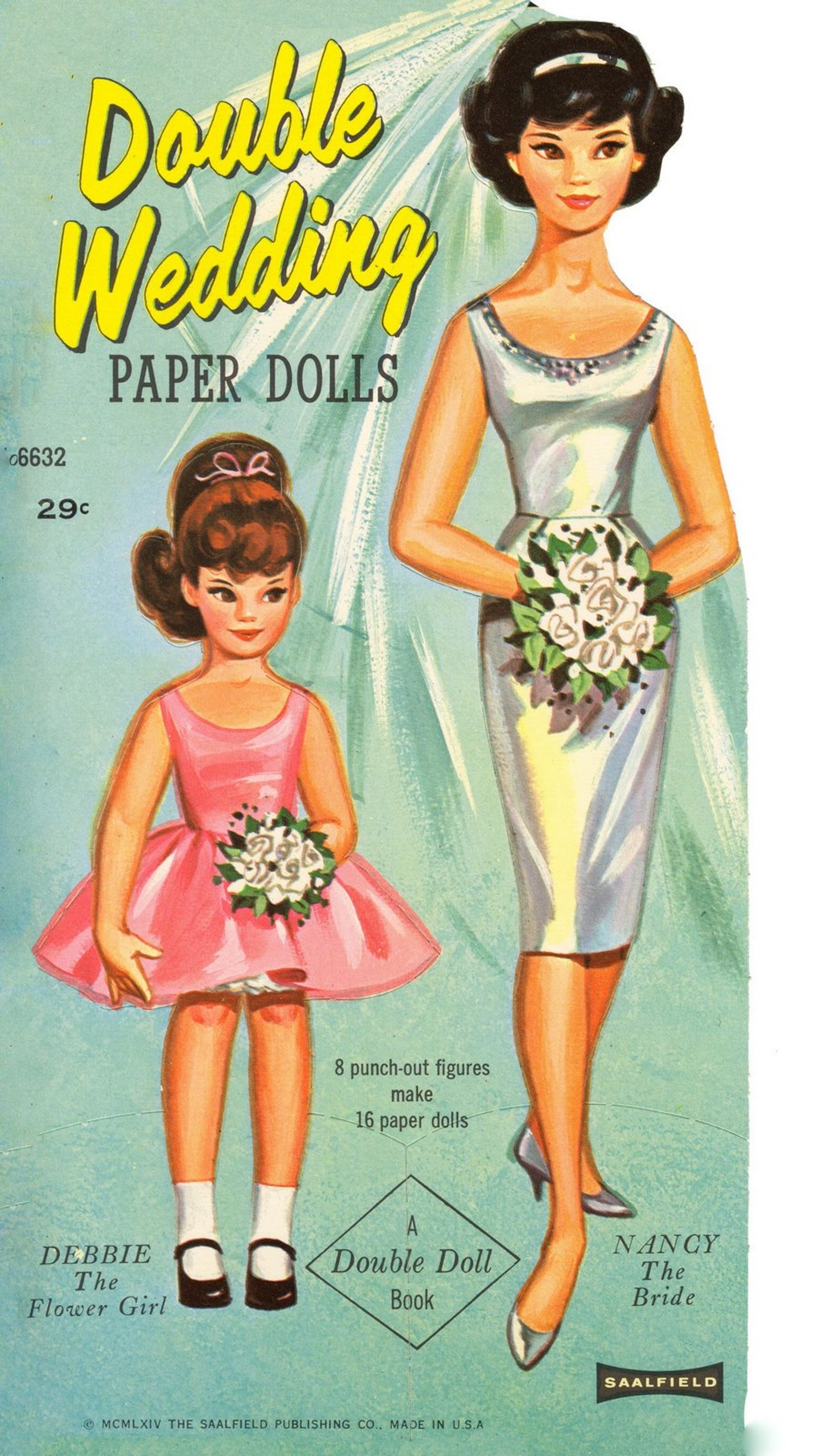 Double Wedding Paper Dolls, Vintage Paper Dolls 1964, Printable Paper Dolls, Instant Download ...