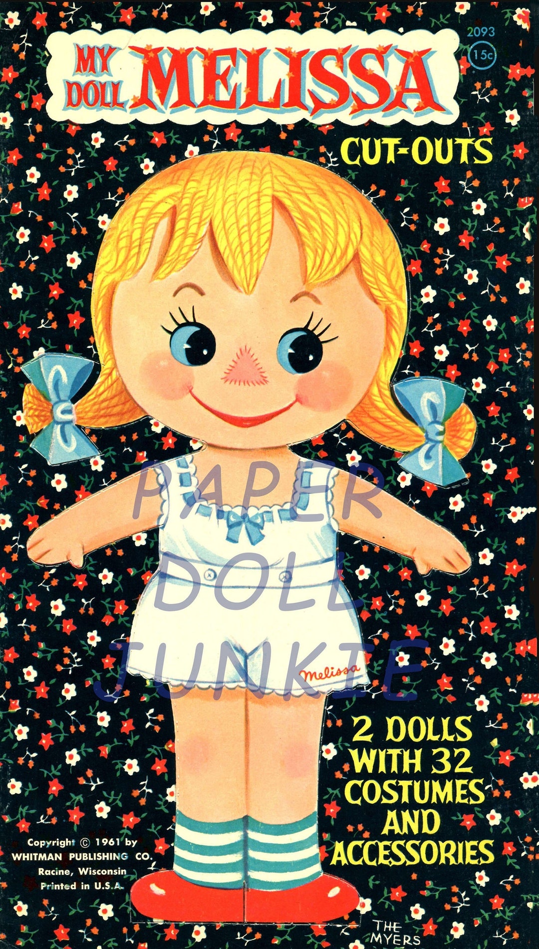 Vintage Paper Dolls Clip Art My Doll Melissa 1961 Printable PDF and ...