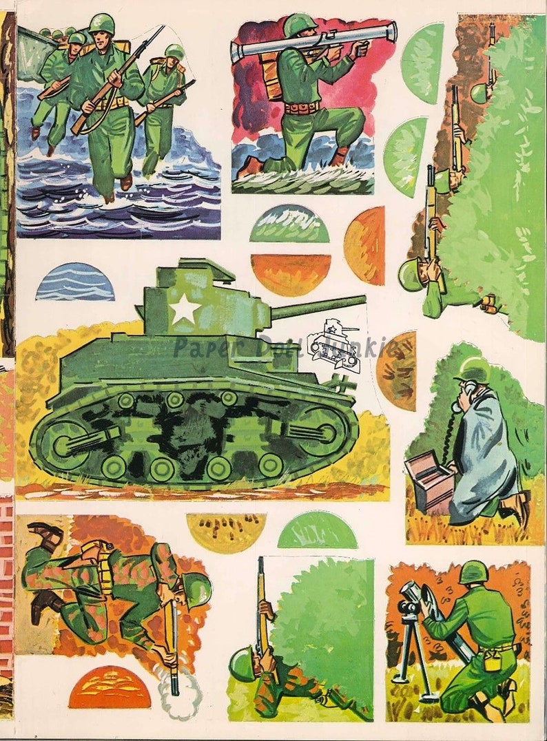 GI Joe Punch Out Paper Doll Printable Instant Download Printable Paper ...