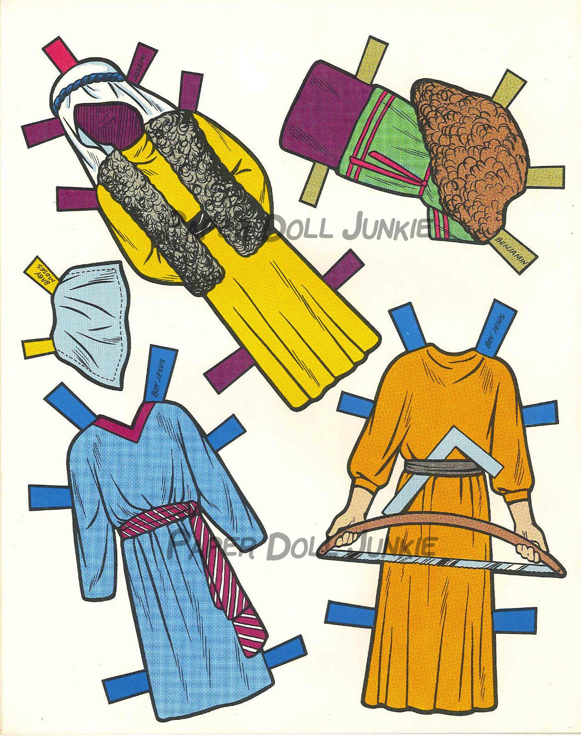 Bible Children Paper Dolls Vintage Paper Doll Printables | Etsy