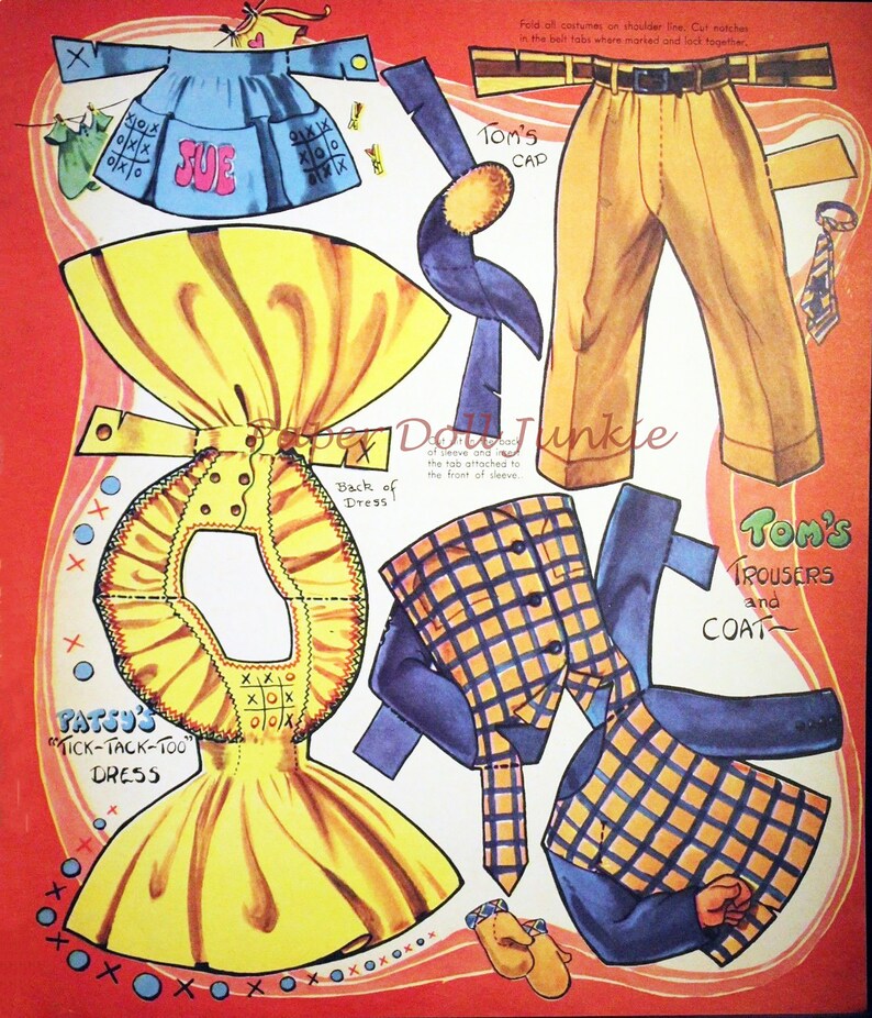 Vintage Paper Dolls Paper Doll Patsy and Her Pals Cute Children Clip ...